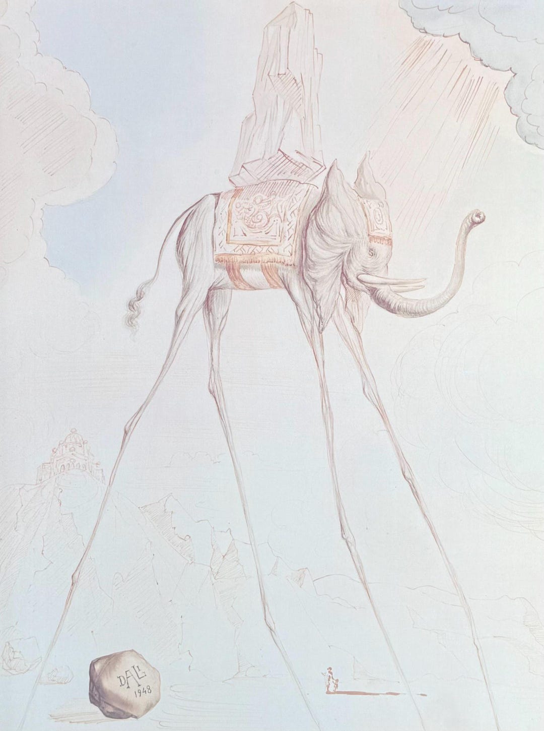 Salvador Dali Exhibition Poster - L'elephant Giraffe - Elephant ...