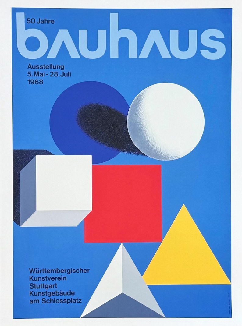 Bauhaus Exhibition Poster - Architecture - Architect - Art Print ...