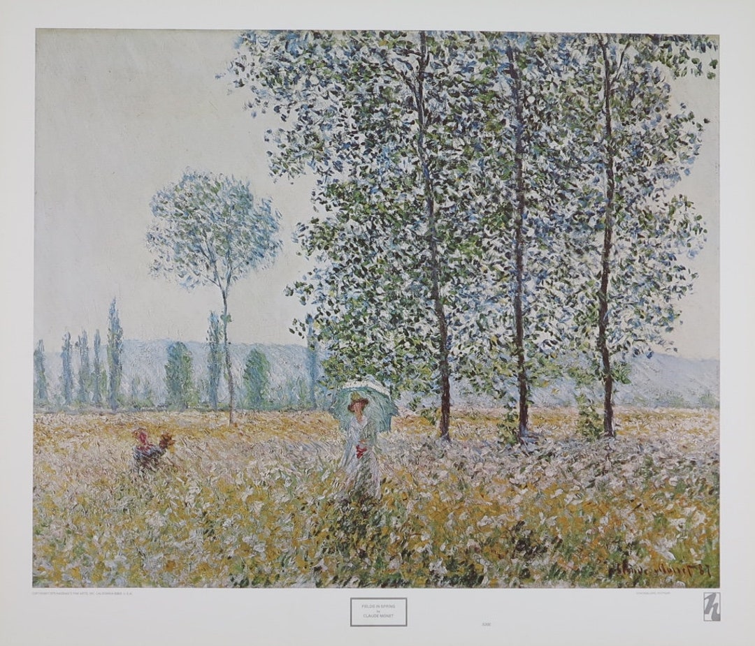 Claude Monet Exhibition Poster Fields in Spring - Etsy