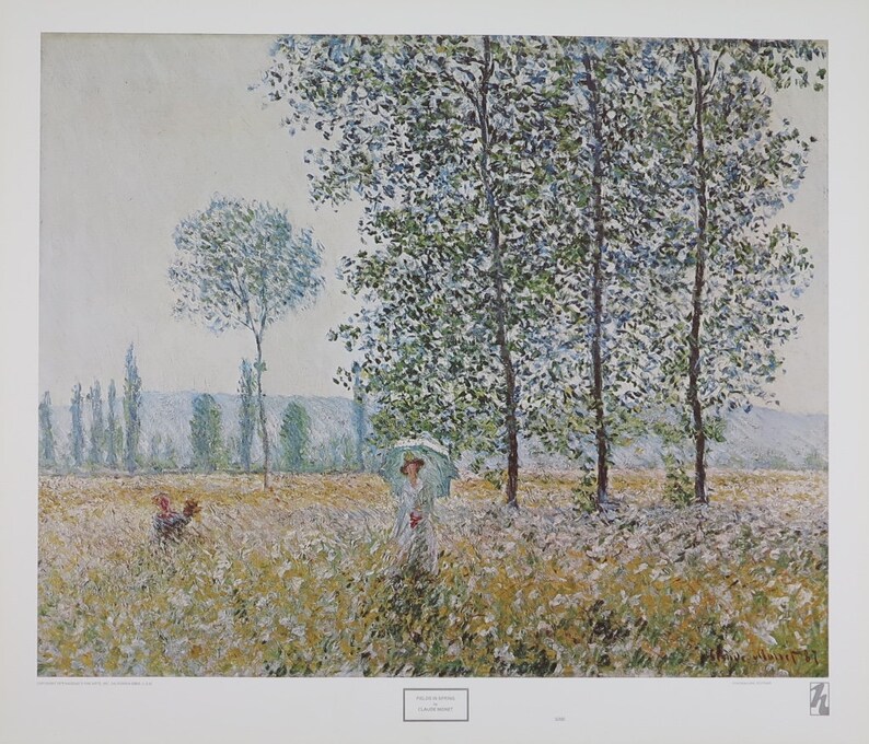 Claude Monet Exhibition Poster Fields in Spring - Etsy