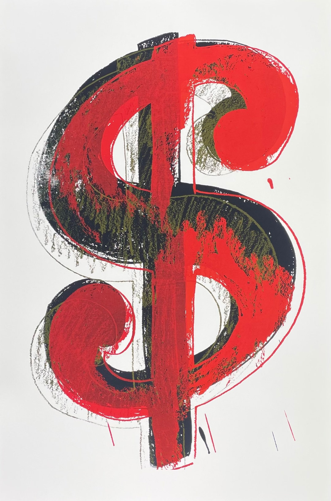 Andy Warhol Exhibition Poster Dollar Sign Money Red Pop-art Museum ...