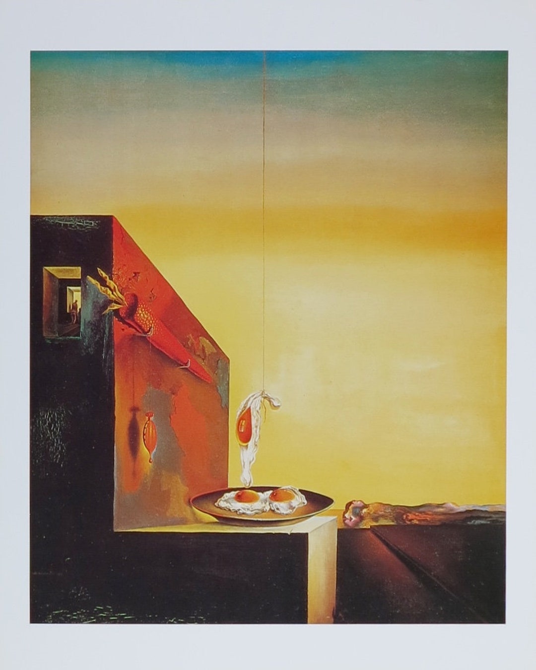 Salvador Dali Exhibition Poster Fried Eggs on a Plate Without the Plate ...