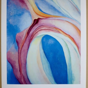 Georgia O'keeffe Exhibition Poster Music Pink and Blue II Museum Artist ...