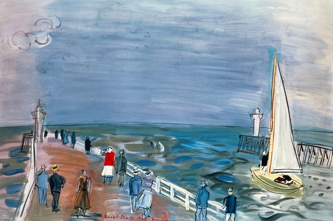 Raoul Dufy Exhibition Poster - Promenade - Sailing Boat - Sea - Museum ...