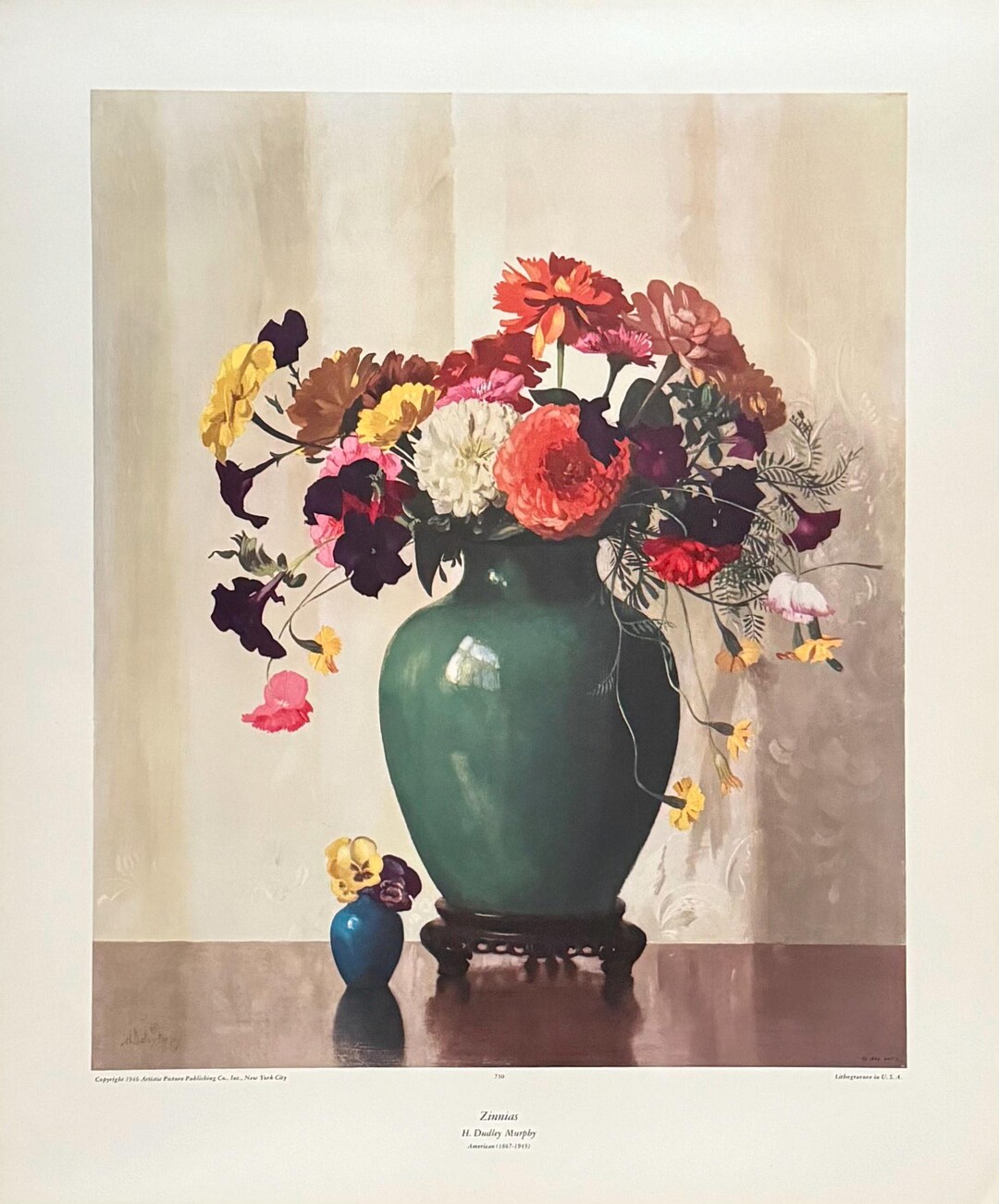 Hermann Dudley Murphy Exhibition Poster - Zinnias - Still Life ...