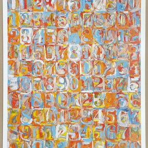 Jasper Johns Exhibition Poster Numbers in Color Albright Knox Art ...