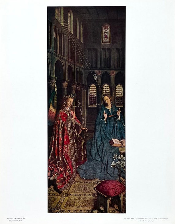 Jan Van Eyck Exhibition Poster the Annunciation National - Etsy