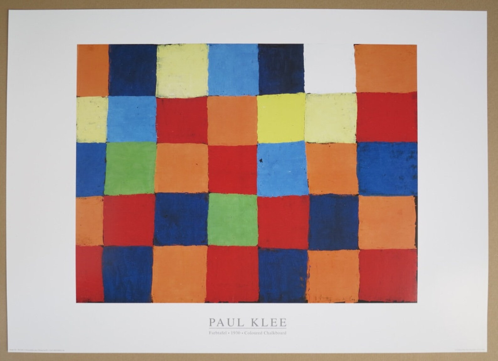 Paul Klee Exhibition Poster Coloured Chalkboard Squares | Etsy