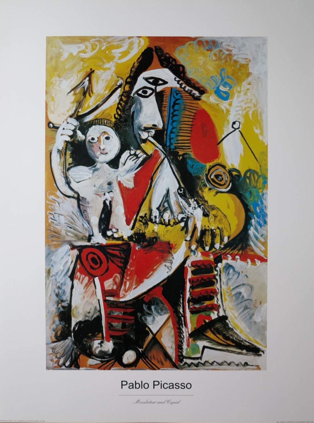 Pablo Picasso Exhibition Poster - Musketeer and Cupid - Museum Print ...