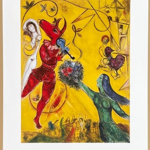 Marc Chagall Exhibition Poster - the Dance - Music - Violin - Museum ...