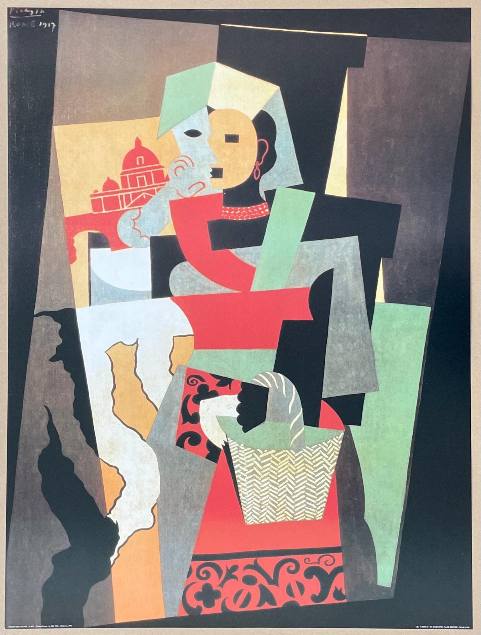 Pablo Picasso Exhibition Poster - L'italienne, 1917 - the Italian Lady ...