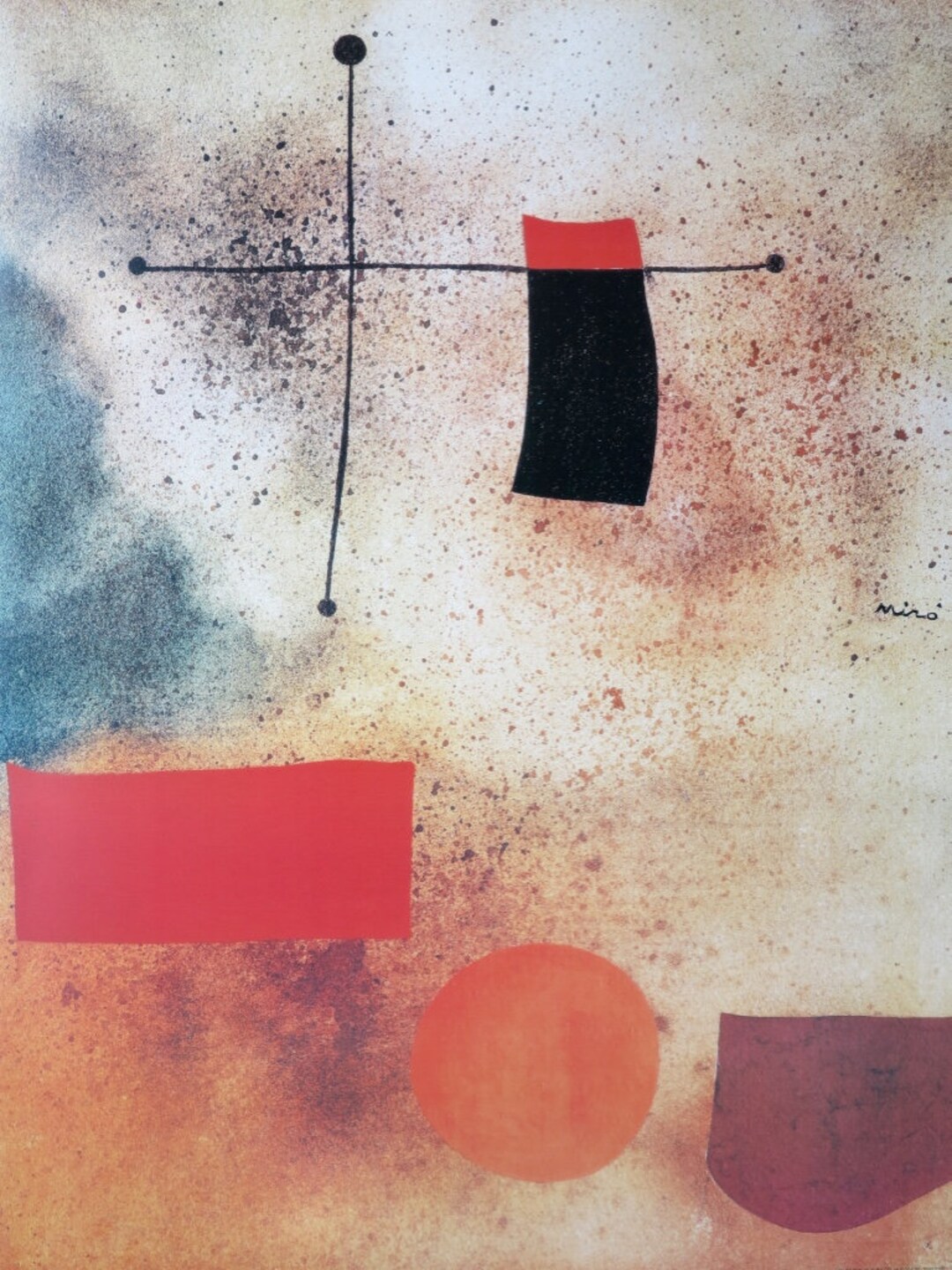 Joan Miro Exhibition Poster Abstract, 1935 Museum Artist Art Print ...