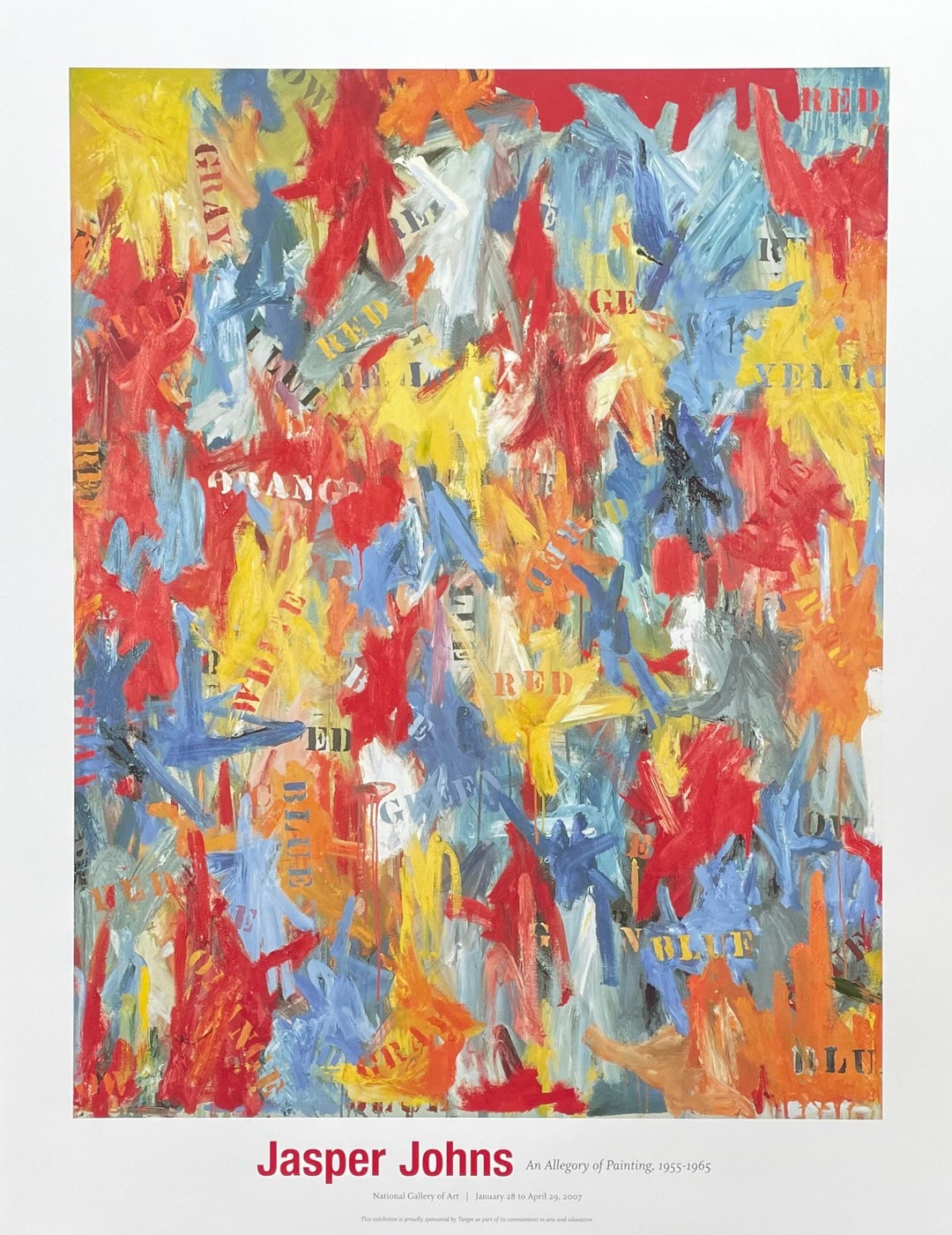 Jasper Johns Exhibition Poster an Allegory of Painting Museum Artist ...