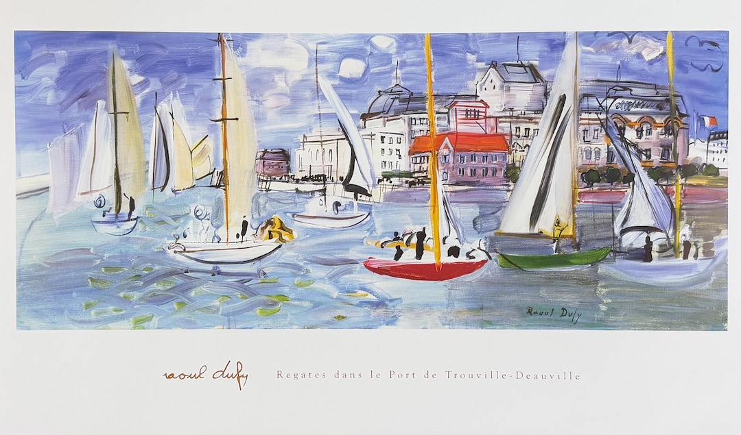 Raoul Dufy Exhibition Poster - Regates Dans Le Port De Trouville ...