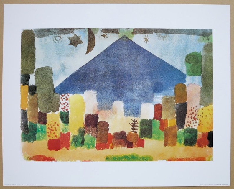 Paul Klee Exhibition Poster Egyptian Night Pyramid - Etsy
