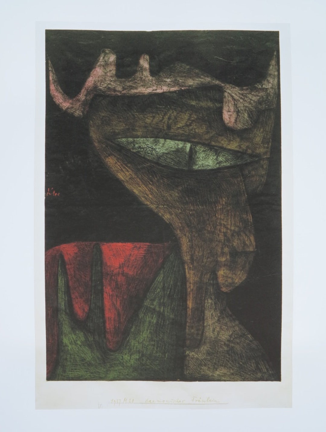 Paul Klee Exhibition Poster Demonic Lady Female Portrait Museum Print ...