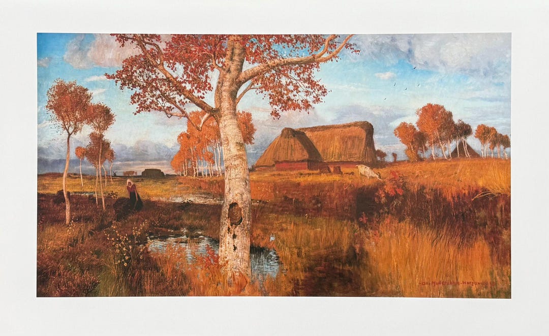 Otto Modersohn Exhibition Poster - Autumn Morning in Moor - Museum ...