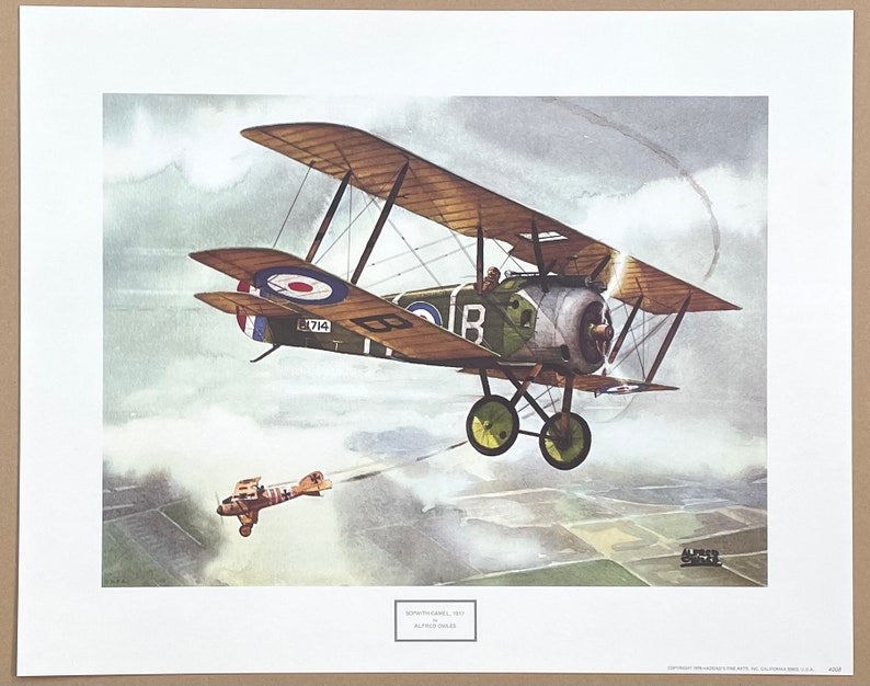 Alfred Owles Exhibition Poster - Sopwith Camel - World War - WWI ...