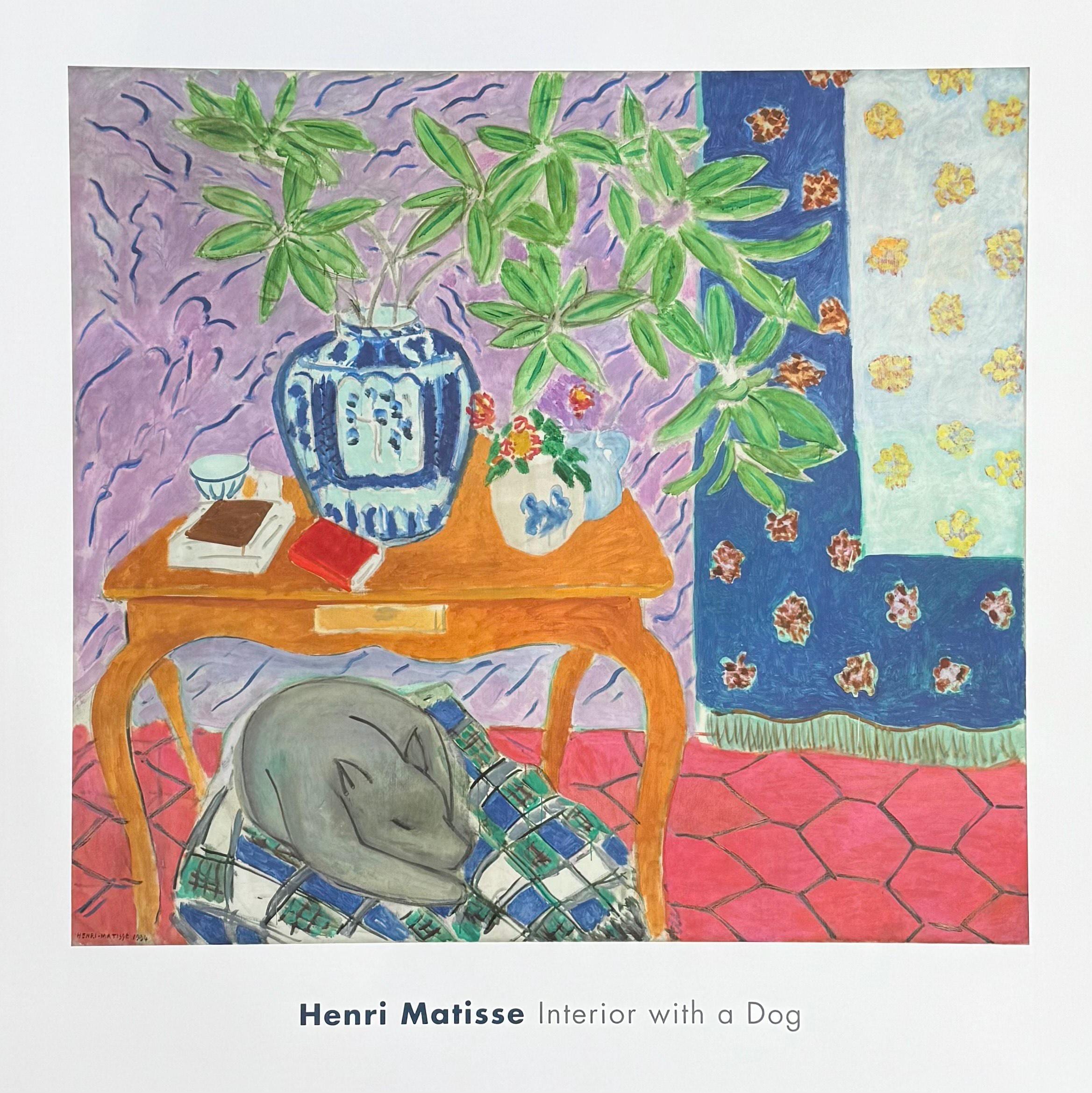 Henri Matisse Exhibition Poster - Interior With a Dog - Still Life ...