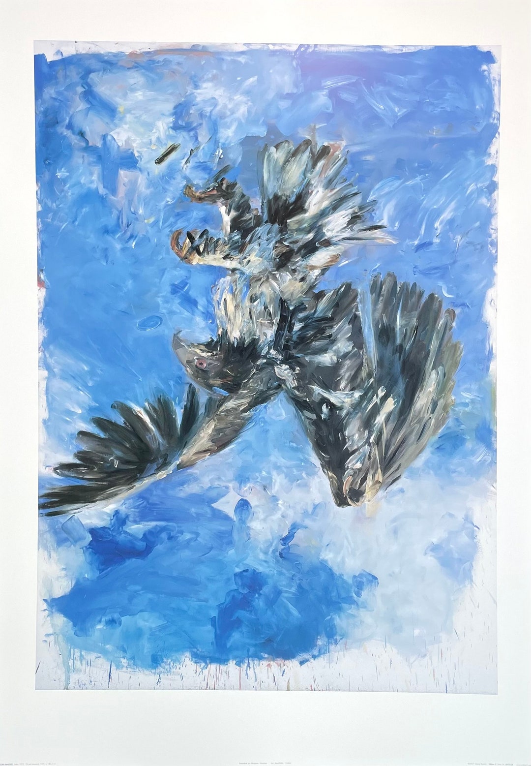 Georg Baselitz Exhibition Poster Eagle Museum Artist Large Art Print ...