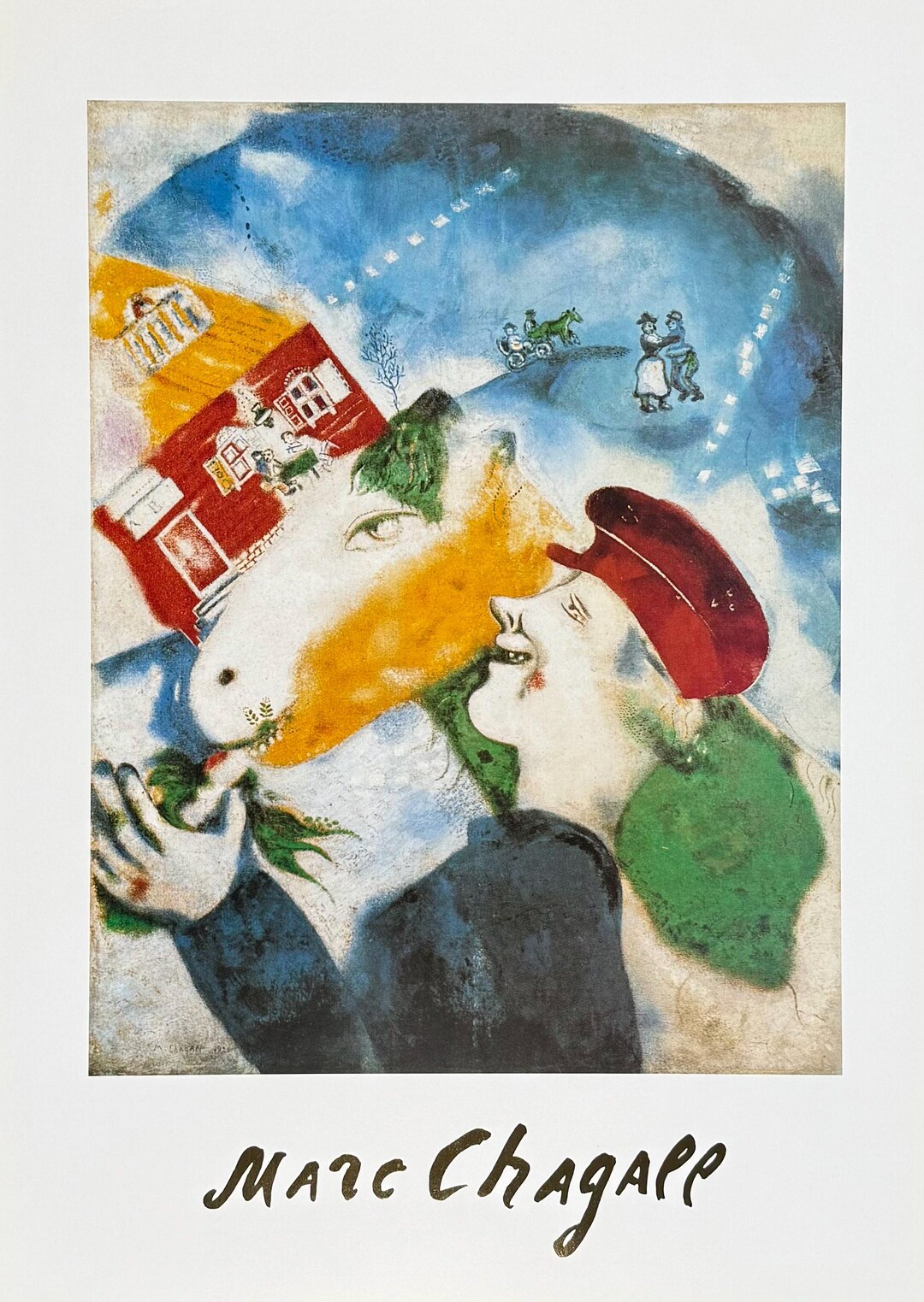 Marc Chagall Exhibition Poster - the Rural Life - Country Life - Farm ...