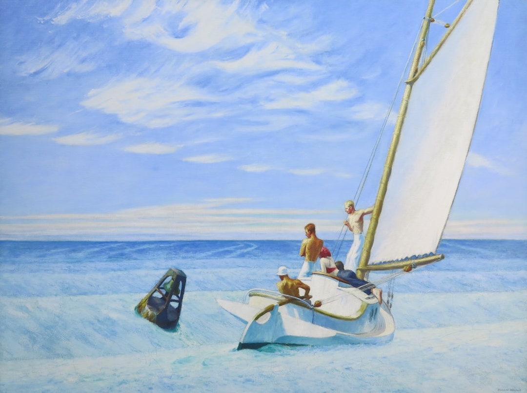 Edward Hopper Exhibition Poster the Sailing Boat Museum Print Offset ...