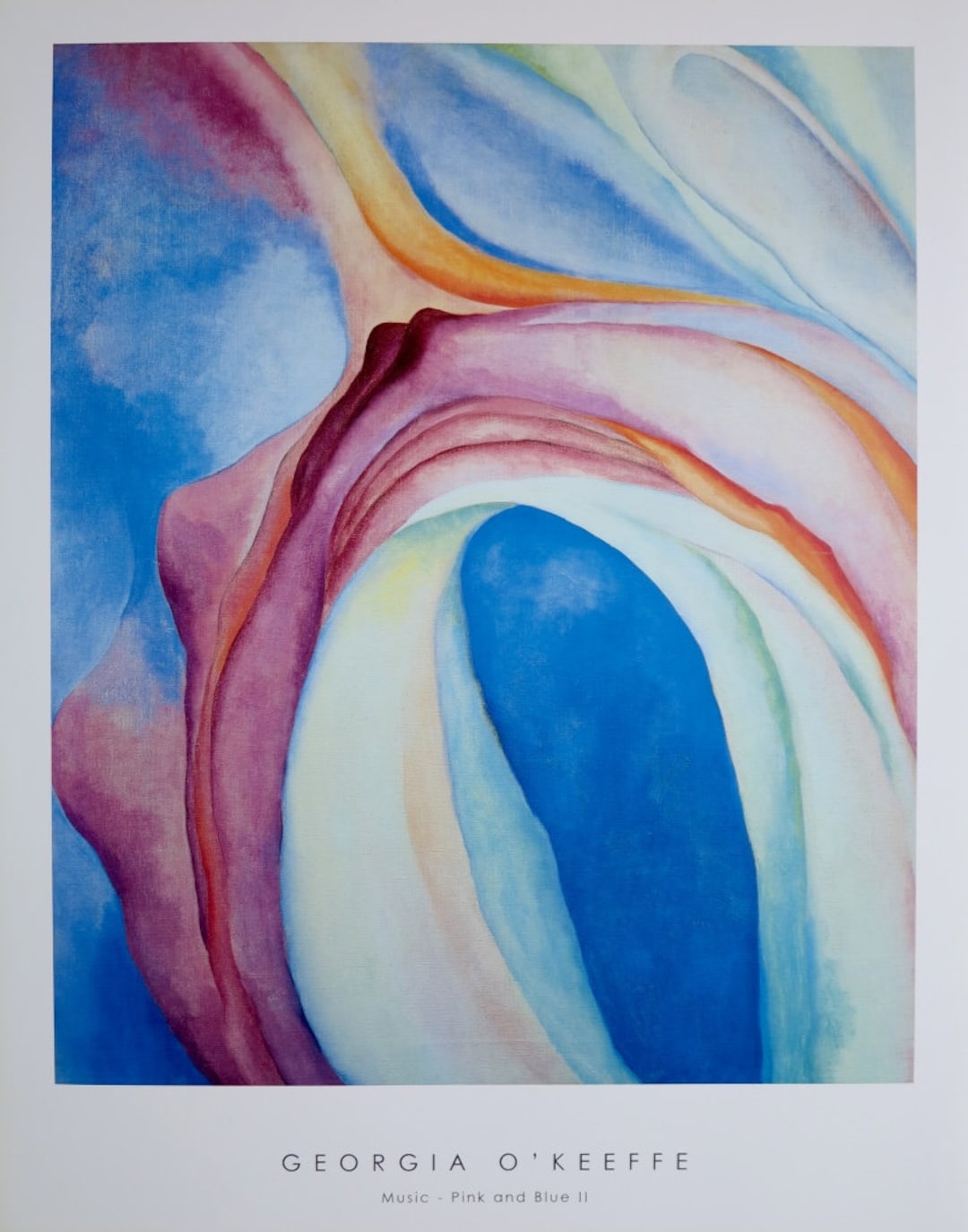 Georgia O'keeffe Exhibition Poster Music Pink and Blue II Museum Artist ...
