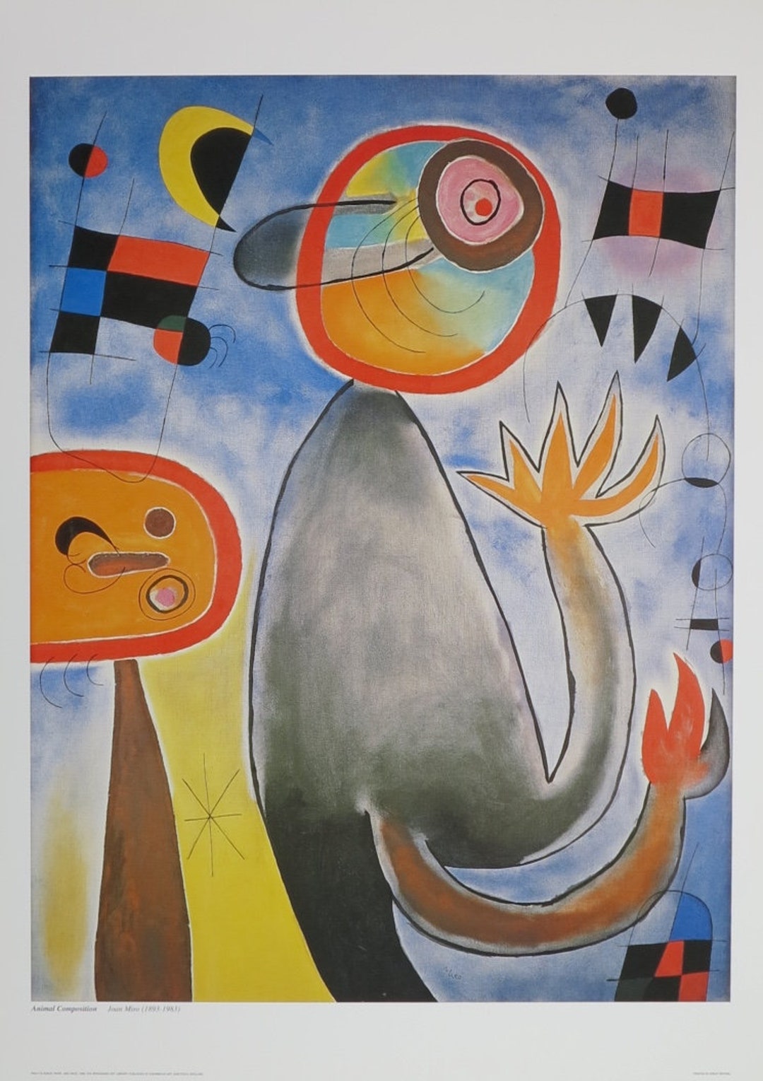 Joan Miro Exhibition Poster - Animal Composition - Museum Artist - Art ...