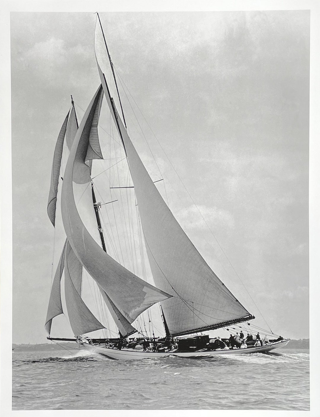 Sailing Yacht Exhibition Poster - Half Moon at Sail - Sailboat - Ocean ...