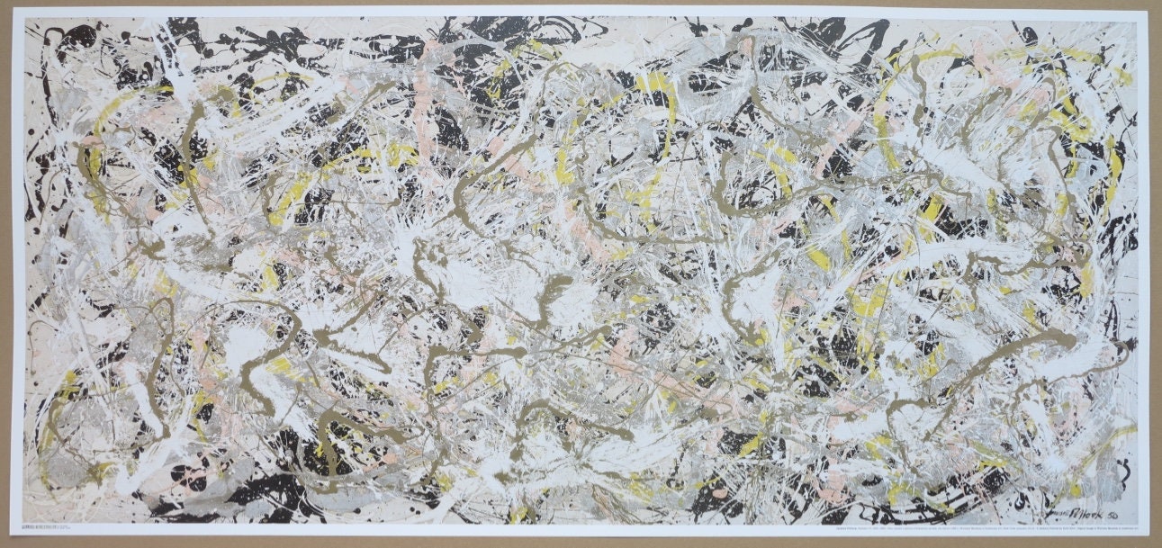 Jackson Pollock exhibition poster Number 27 offset | Etsy