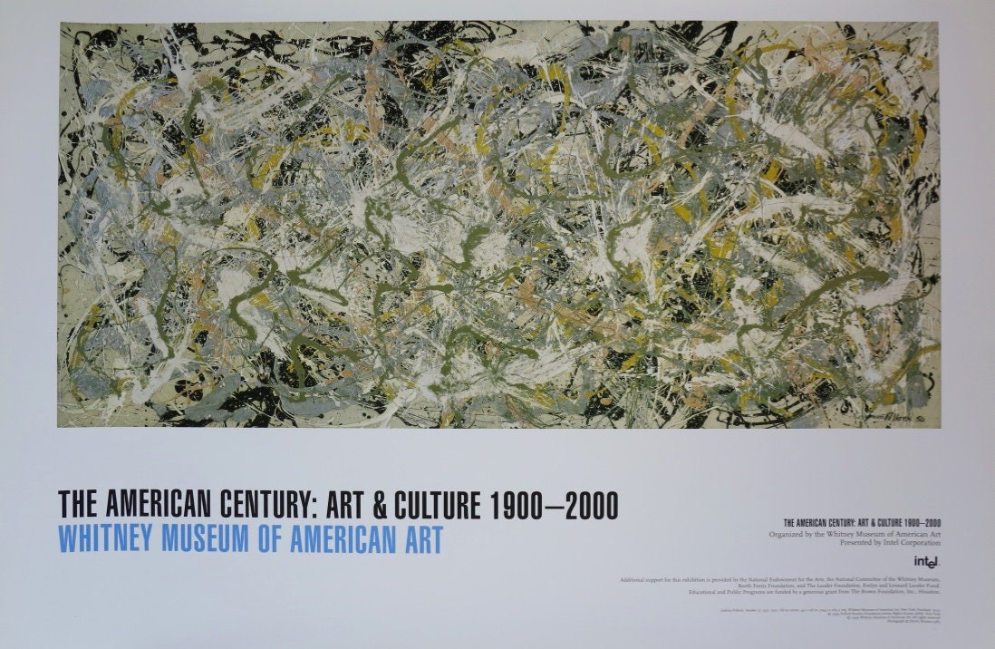 Jackson Pollock Exhibition Poster Number 27 Whitney Museum - Etsy