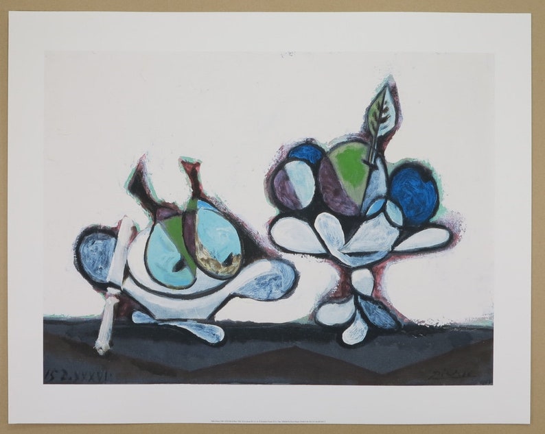 Pablo Picasso Exhibition Poster Dish of Pears Still Life - Etsy