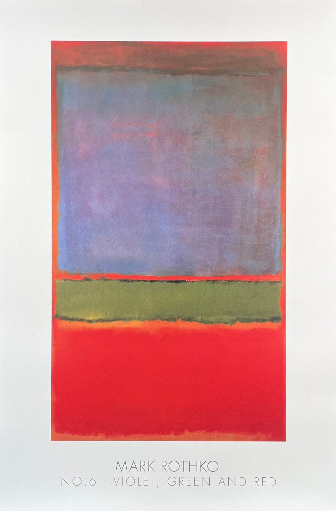 Mark Rothko Exhibition Poster No. 6 Violet, Green and Red American ...