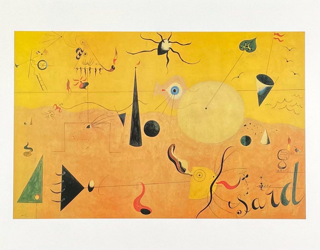 Joan Miro Exhibition Poster - Paysage Catalan (le Chasseur) - Museum ...
