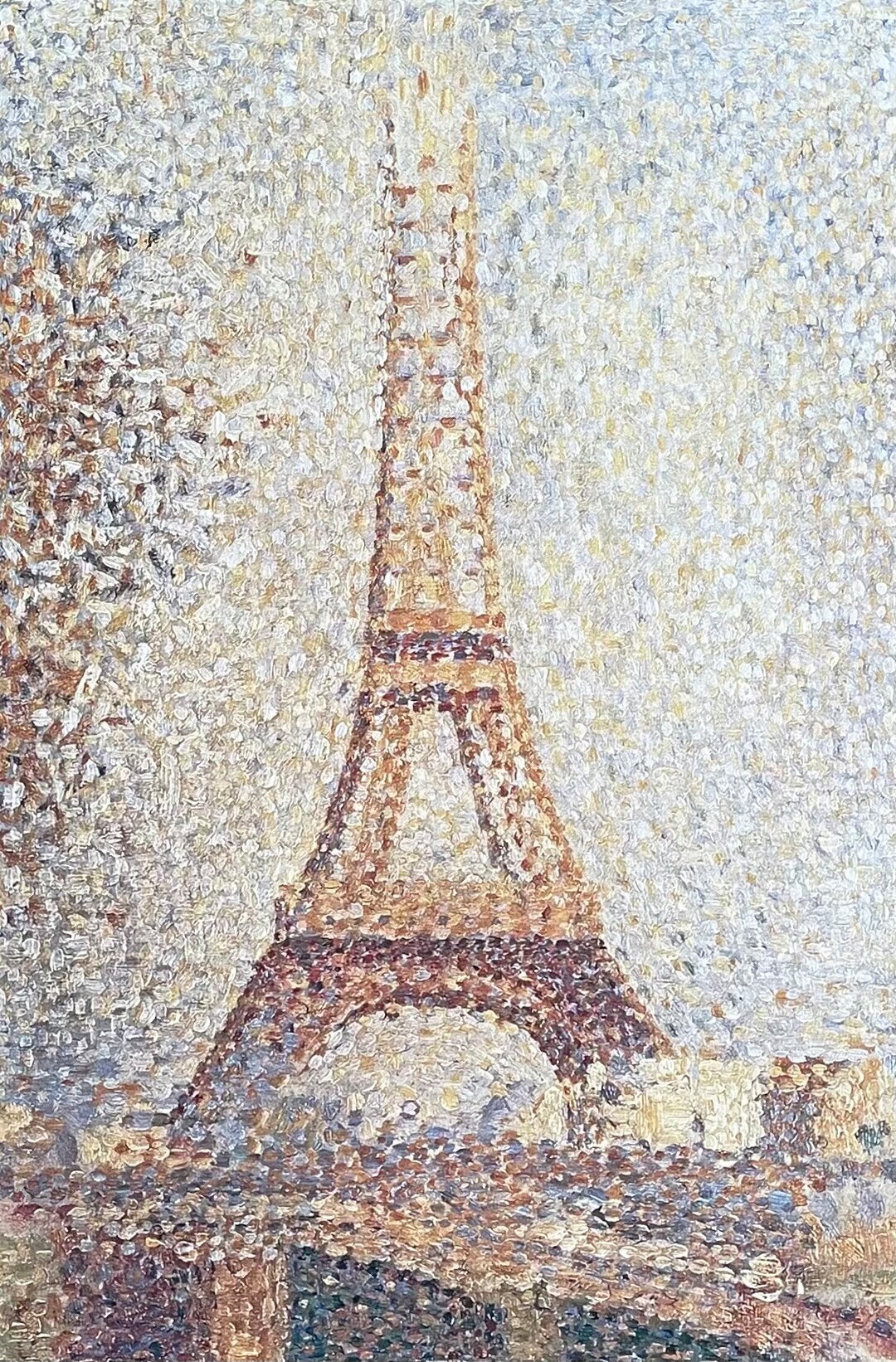 Georges Seurat Exhibition Poster the Eiffel Tower France Paris Museum ...