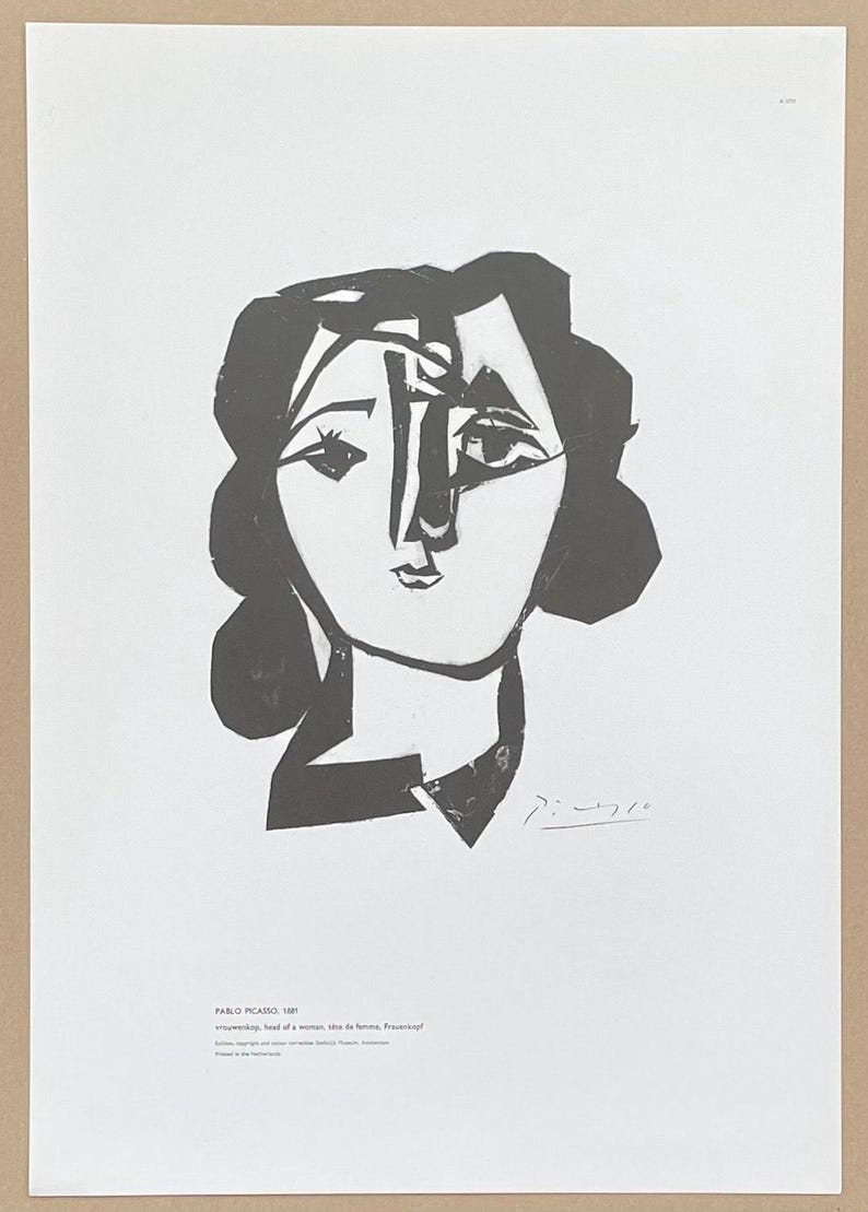 Pablo Picasso Exhibition Poster - Head of a Woman - Museum Artist ...