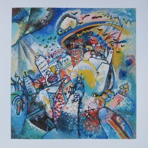 Kandinsky Exhibition Poster Red Square in Moscow Vintage Museum Print ...