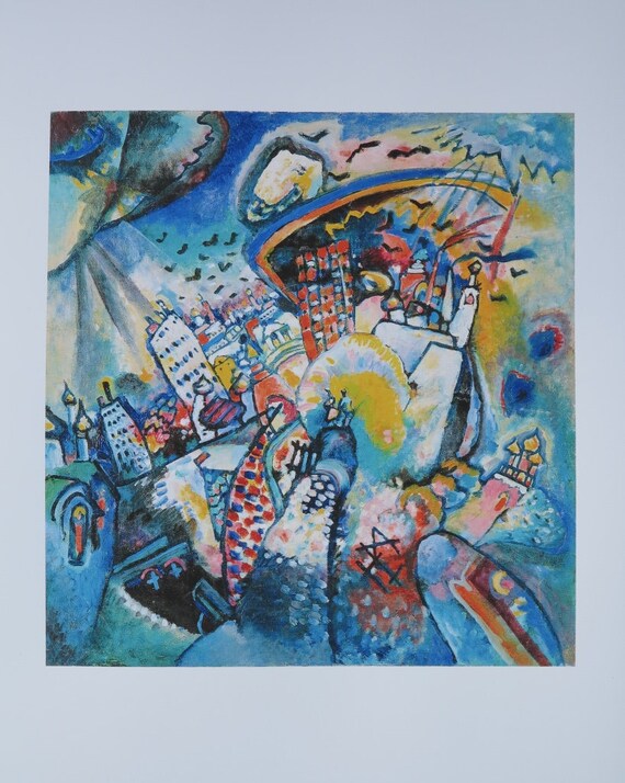 Kandinsky Exhibition Poster Red Square in Moscow Vintage | Etsy