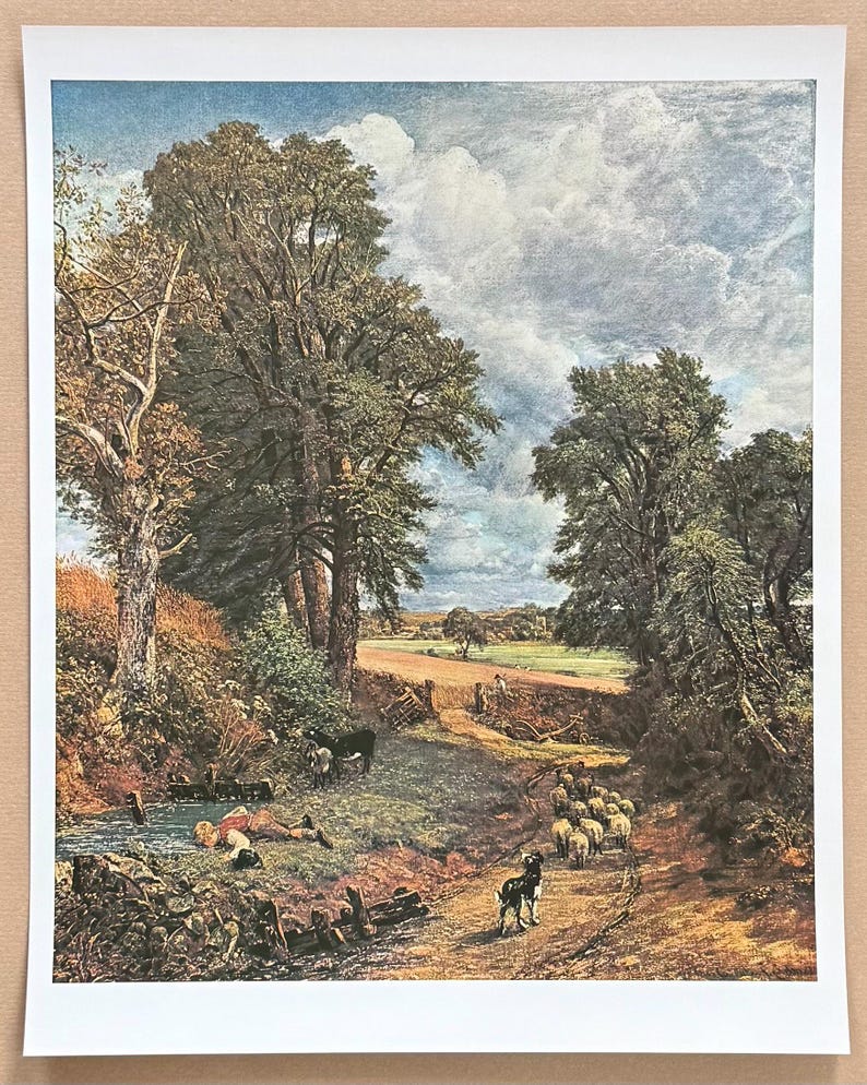 John Constable Exhibition Poster - the Cornfield - Countryside ...