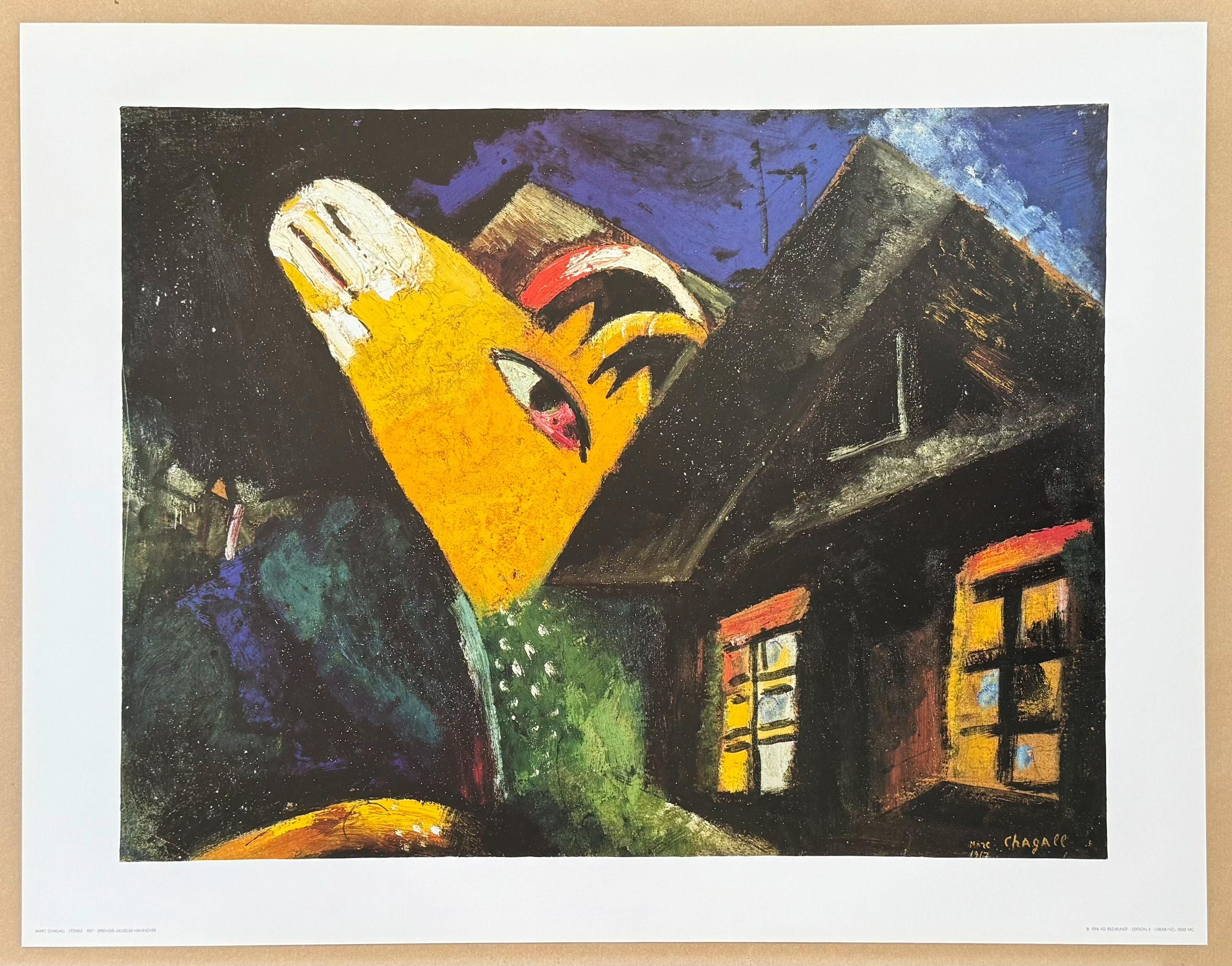 Marc Chagall Exhibition Poster - the Stable, 1917 - Country Life ...