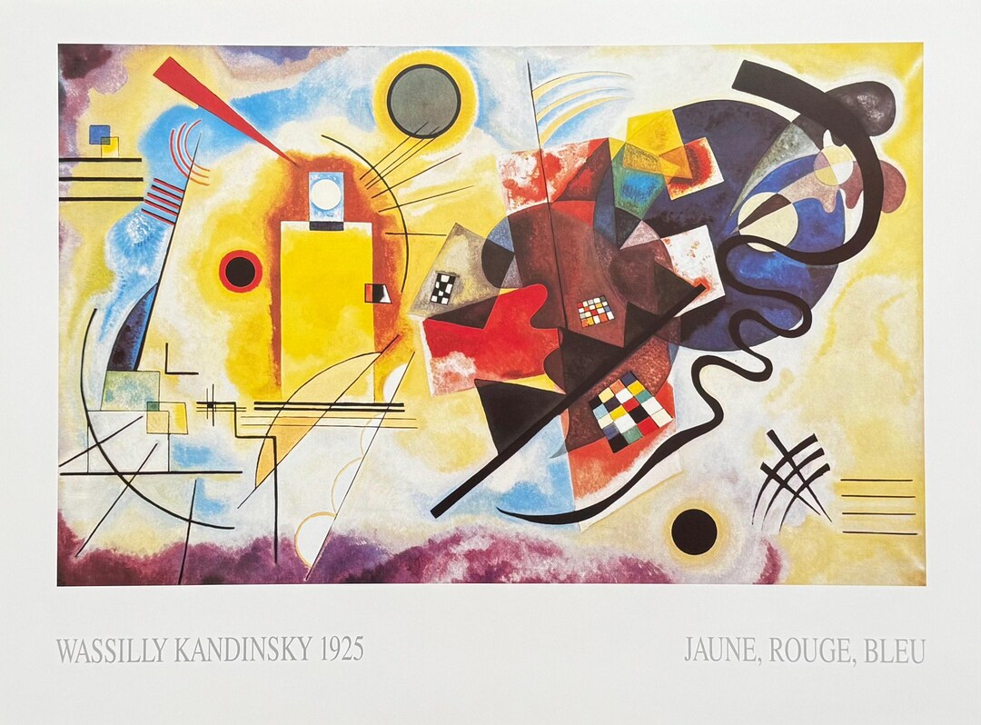 Wassily Kandinsky Exhibition Poster - Red, Yellow and Blue - Museum ...