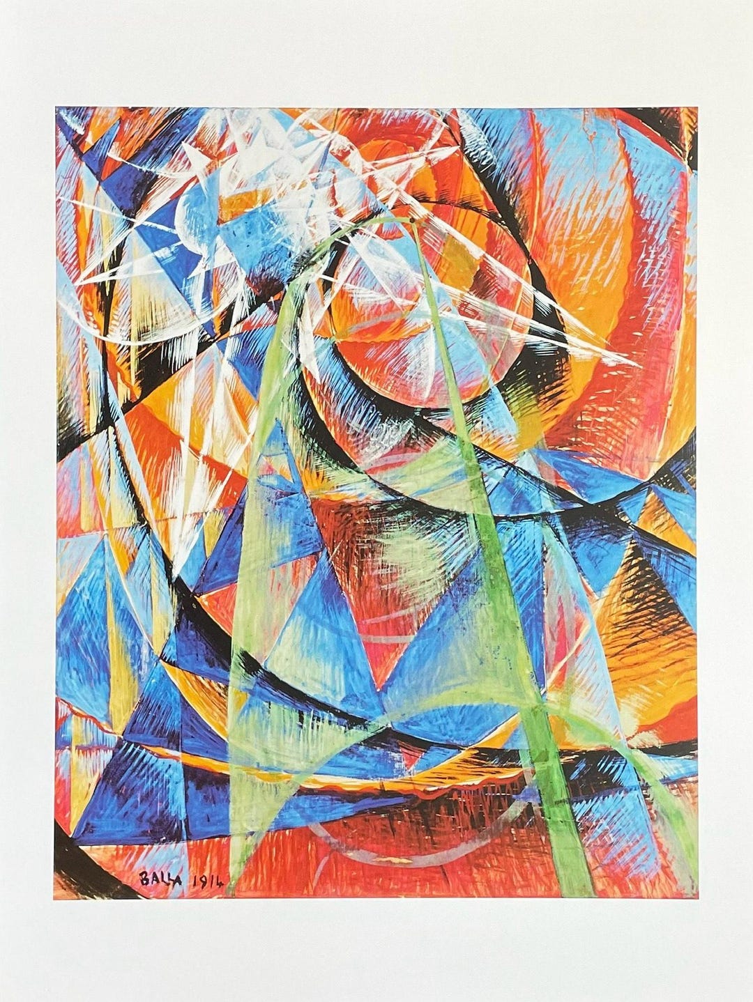 Giacomo Balla Exhibition Poster Mercury Passing for the Sun Futurism ...