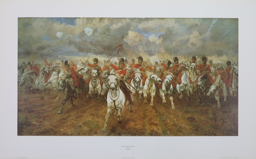 Lady Butler Exhibition Poster Scotland for Ever Museum Art Print ...