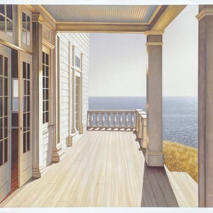 Daniel Pollera Exhibition Poster by the Sea American Painter Decorative ...