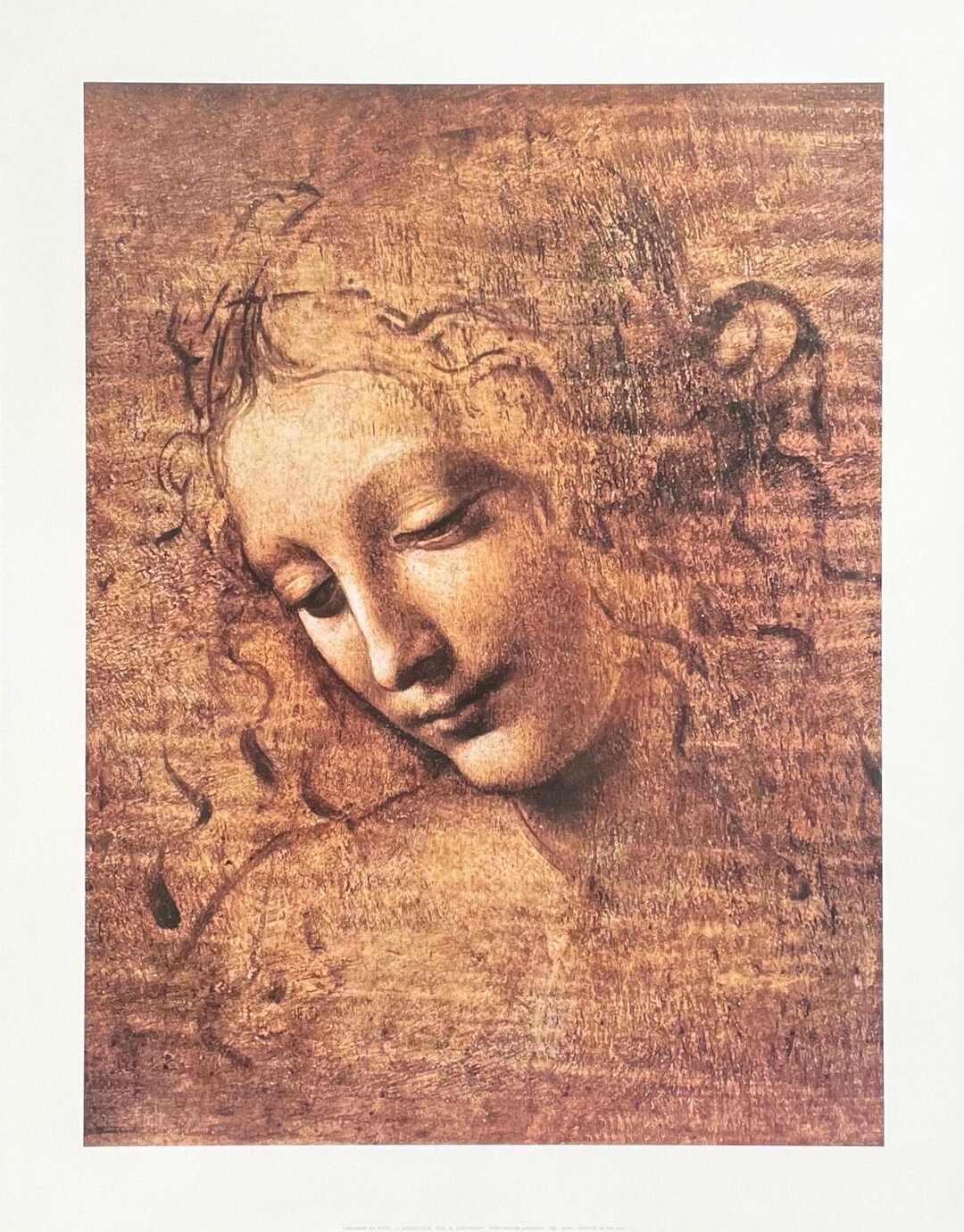 Leonardo Da Vinci Exhibition Poster - La Scapigliata - Head of a Woman - Female Portrait ...