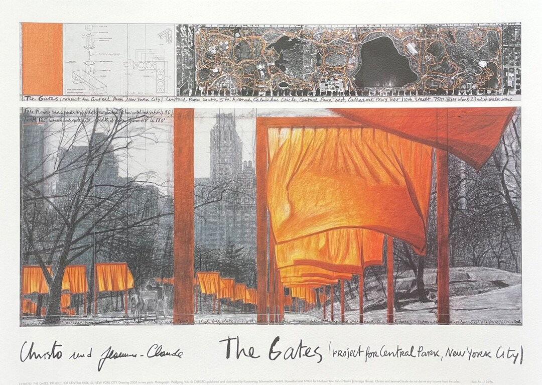 Christo Exhibition Poster - the Gates - Central Park - New York City ...