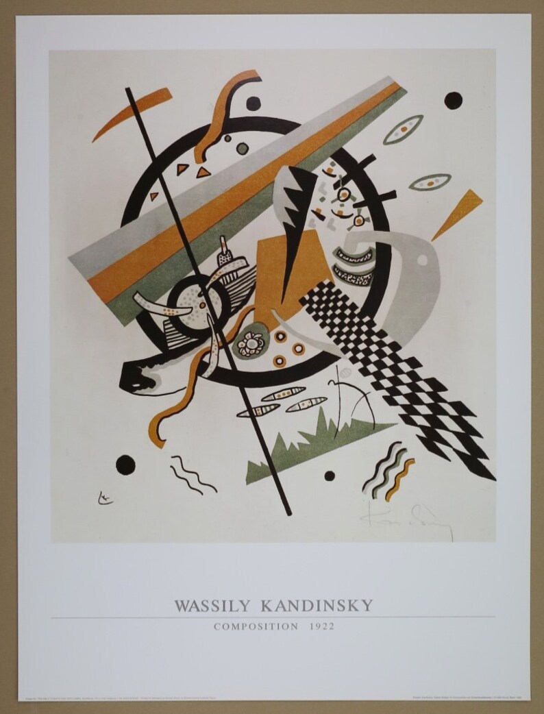 Wassily Kandinsky Exhibition Poster Composition 1922 - Etsy