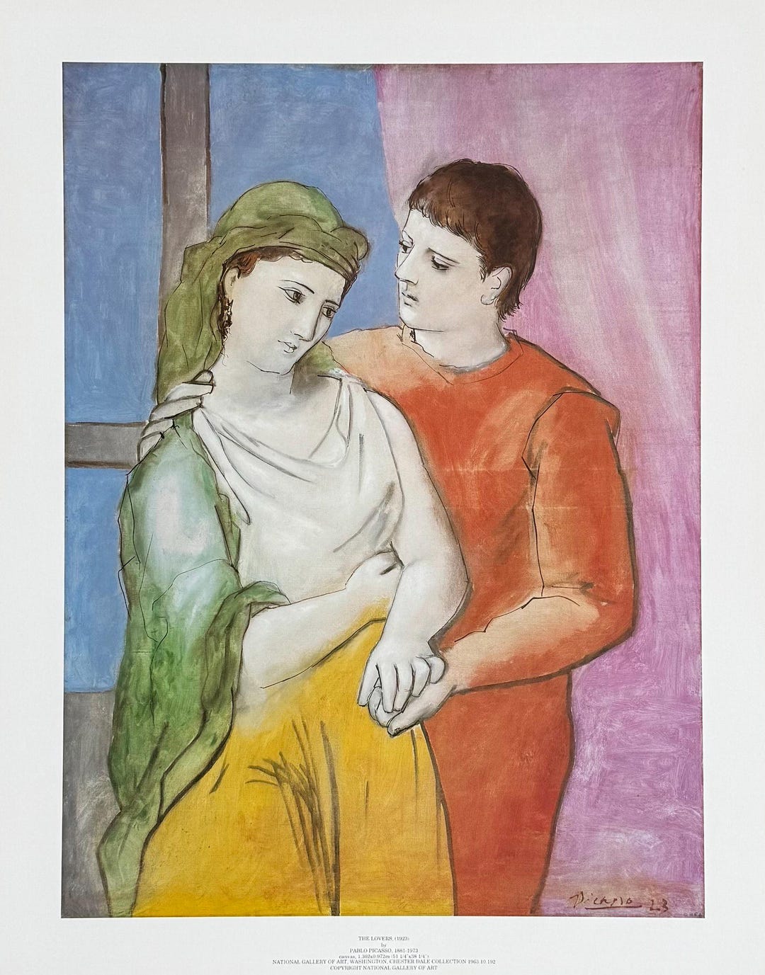 Pablo Picasso Exhibition Poster - the Lovers - Romantic - Couple ...
