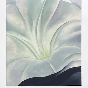 Georgia O'keeffe Exhibition Poster Morning Glory With Black Flowers ...