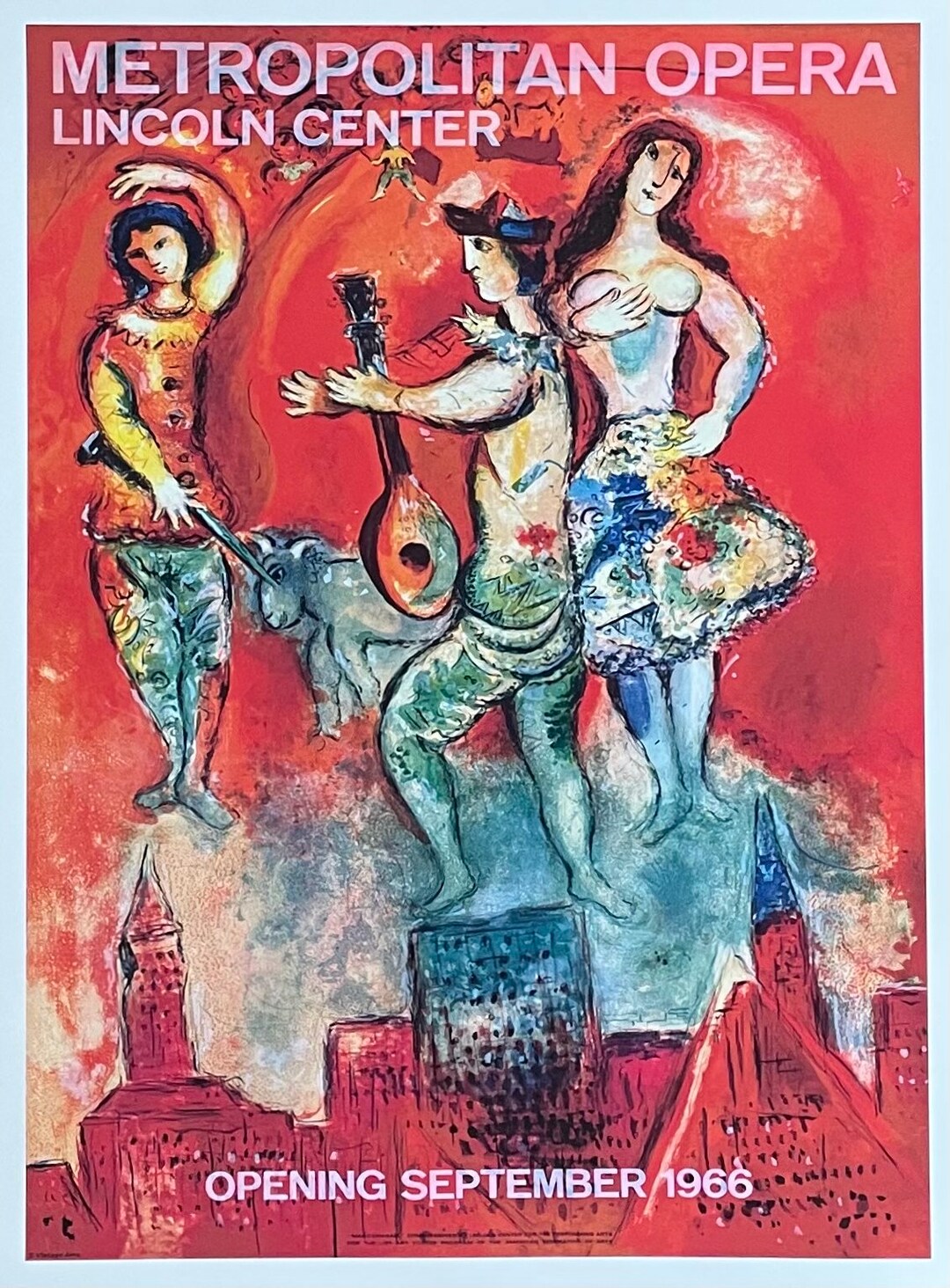 Marc Chagall Exhibition Poster - Metropolitan Opera - Lincoln Center ...